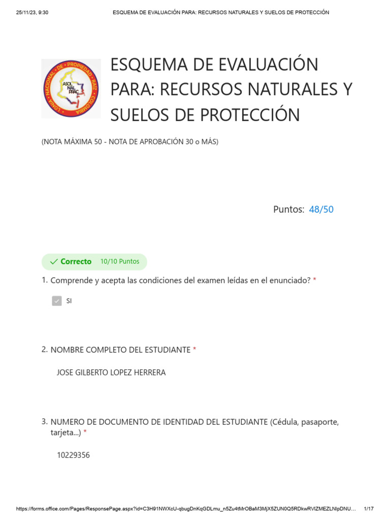 Esquema de Evaluación para - Recursos Naturales y Suelos de Protección | PDF | Entorno natural ...