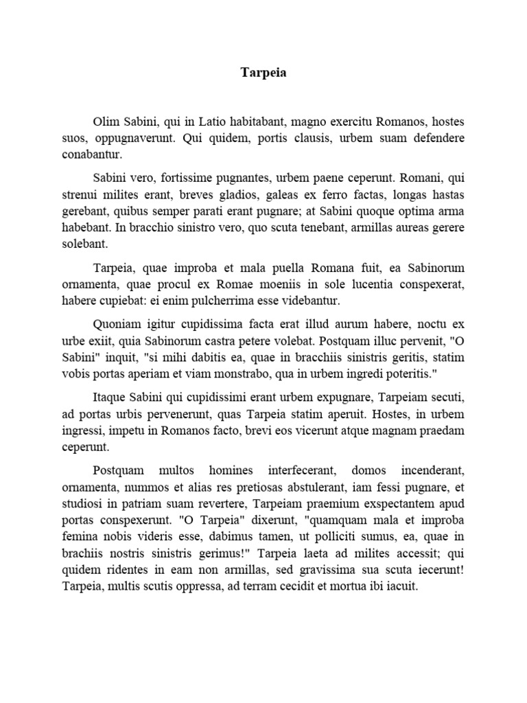 Tarpeia | PDF