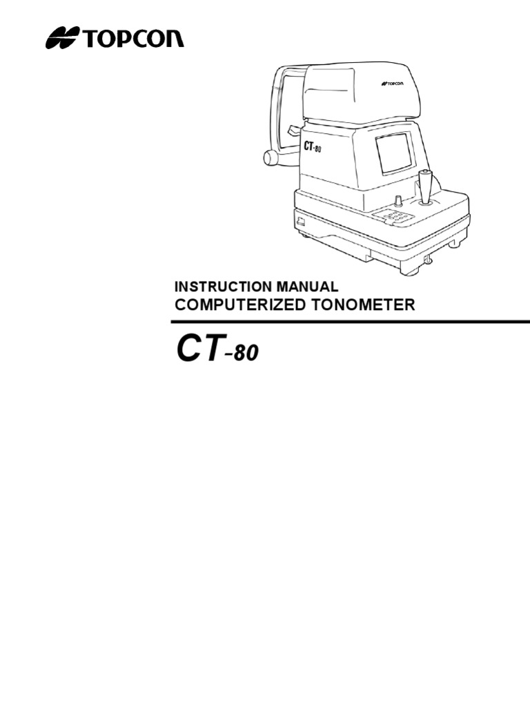 Topcon CT80 Manual | Computer Monitor | Electrical Connector