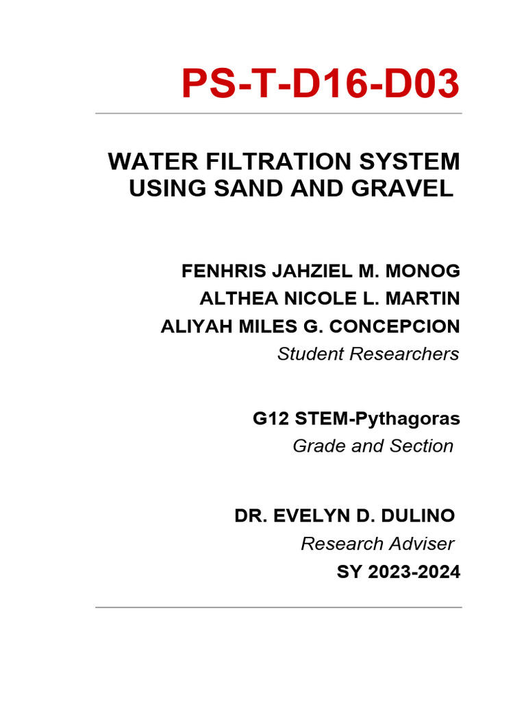 Water Filtration Chapter 1 2 - 1 1 1 | PDF | Filtration | Water Purification