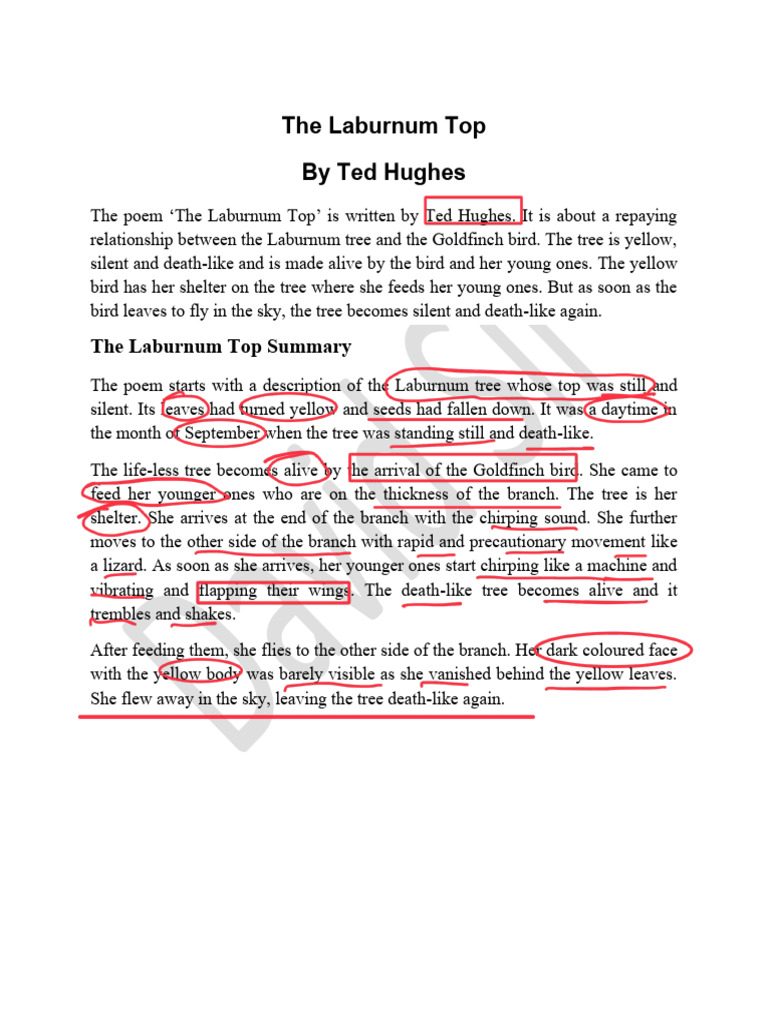 The Laburnum Top | PDF | Poetry