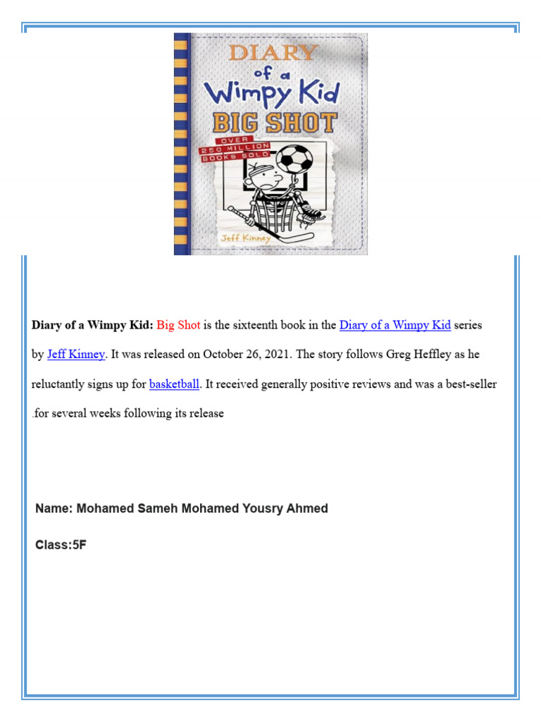 Diary of A Wimpy Kid | PDF