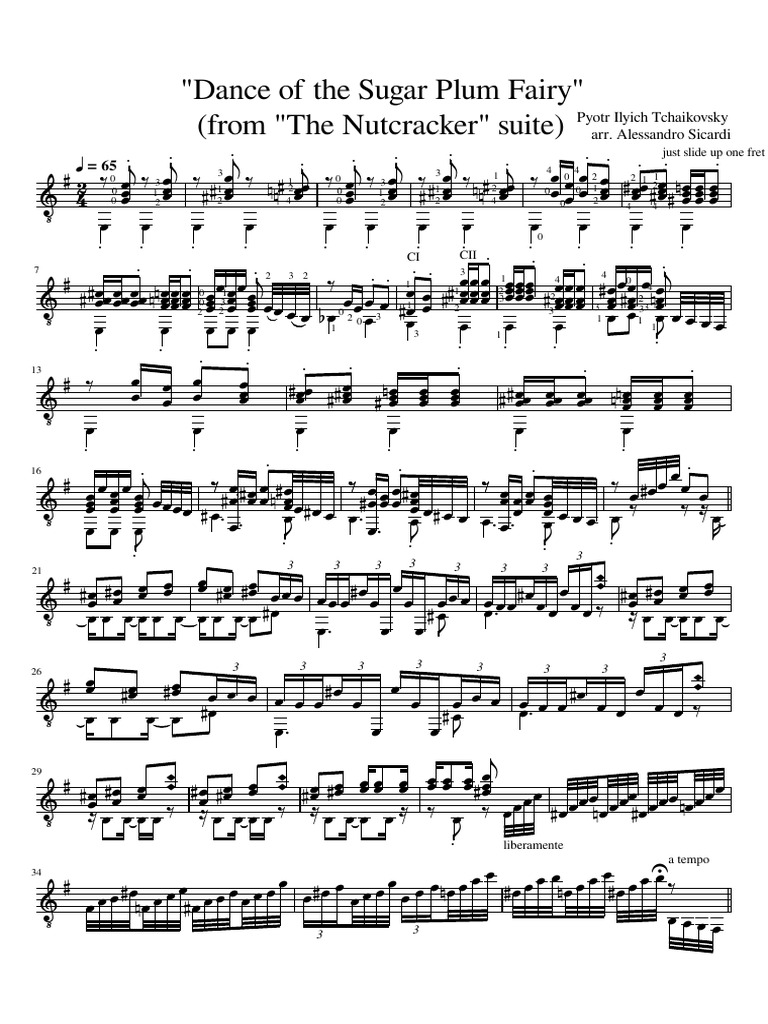 Dance of The Sugarplum Fairy - Pyotr Ilyich Tchaikovsky | PDF | The ...