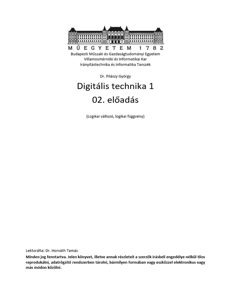 D1 EA 02 Jegyzet Boole | PDF