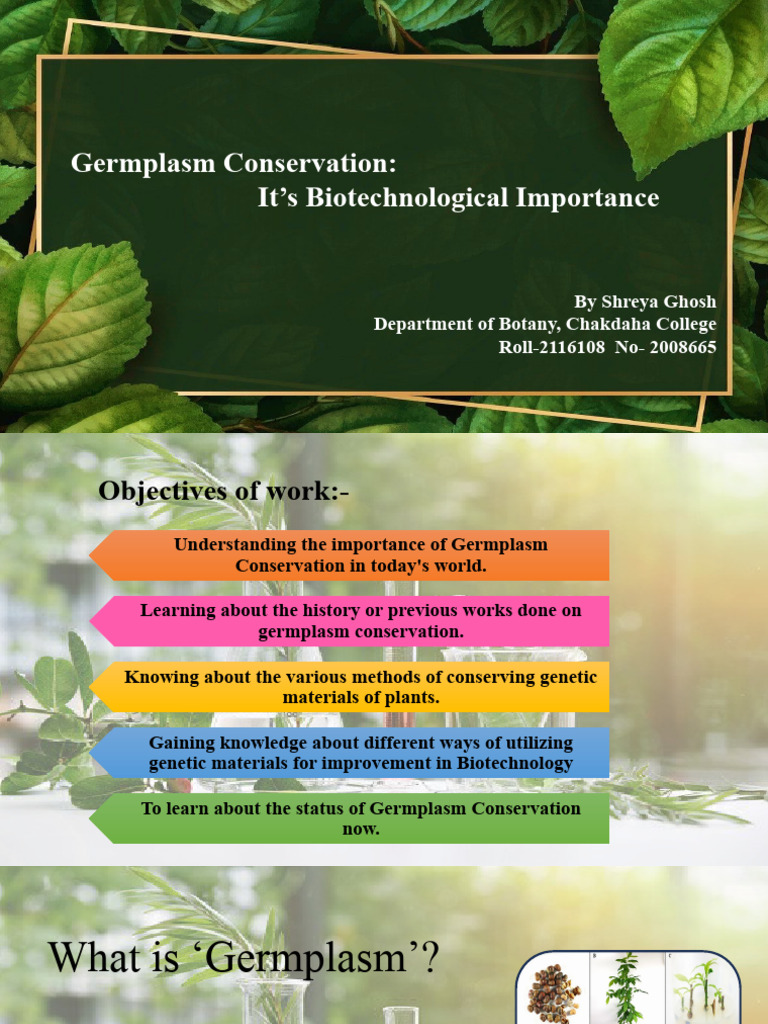 Germplasm Conservation Techniques Explained | PDF | Biotechnology ...