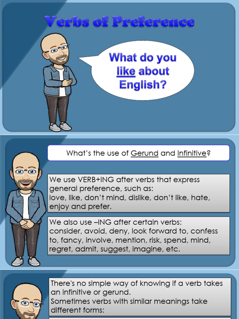Talking About Verbs of Preference | PDF | Verb | Consonant