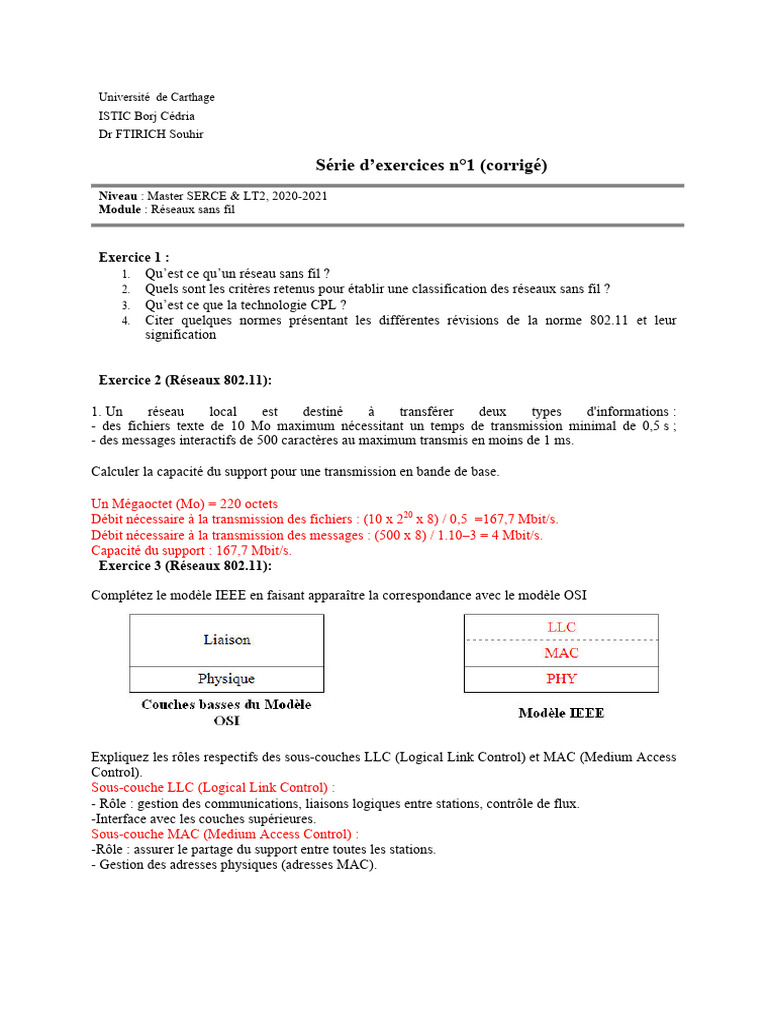 TD1 LT2 Correction | PDF