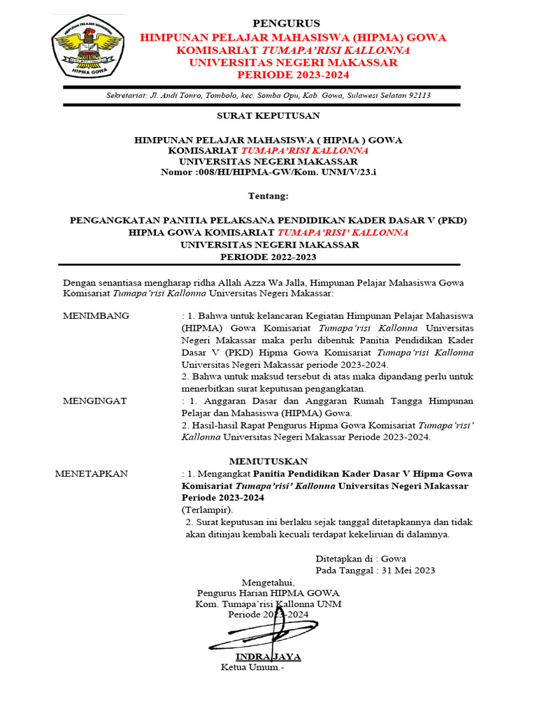 008 SK Panitia PKD 5 Salinan | PDF