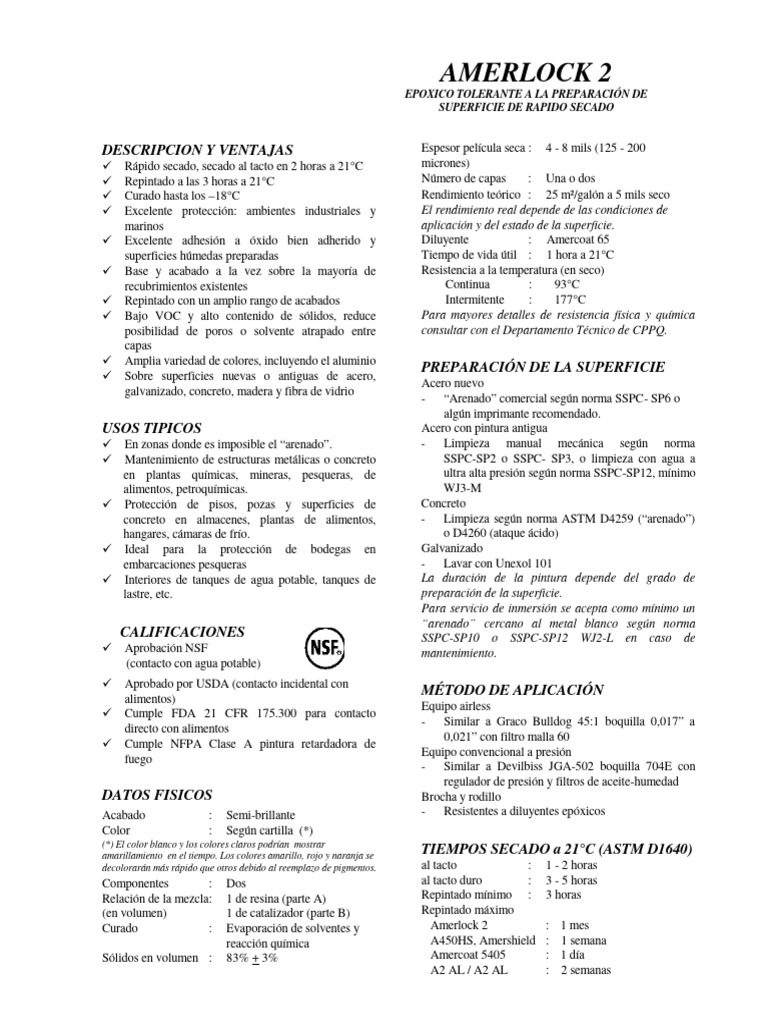 Amerlock 2 | PDF | Pintar | Hormigón