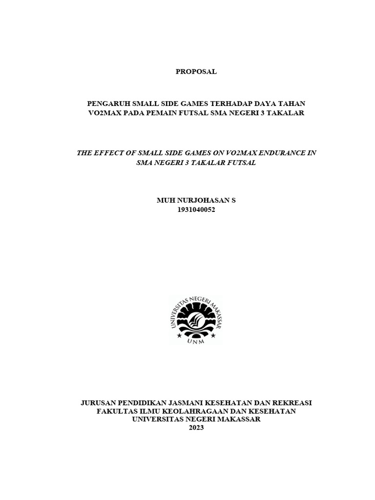 Proposal Revisian Fixxxxx | PDF | Olahraga & Rekreasi | Pengembangan Diri