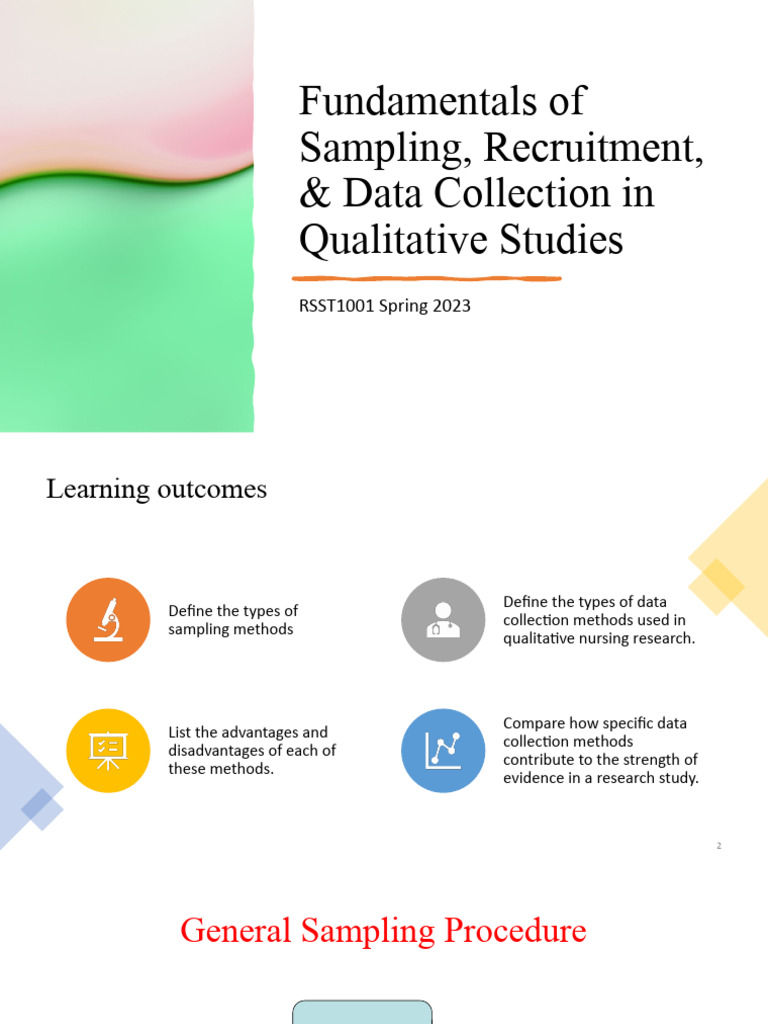 Sampling, Recruitment, & Data Collection-Students | PDF | Sampling (Statistics) | Qualitative ...