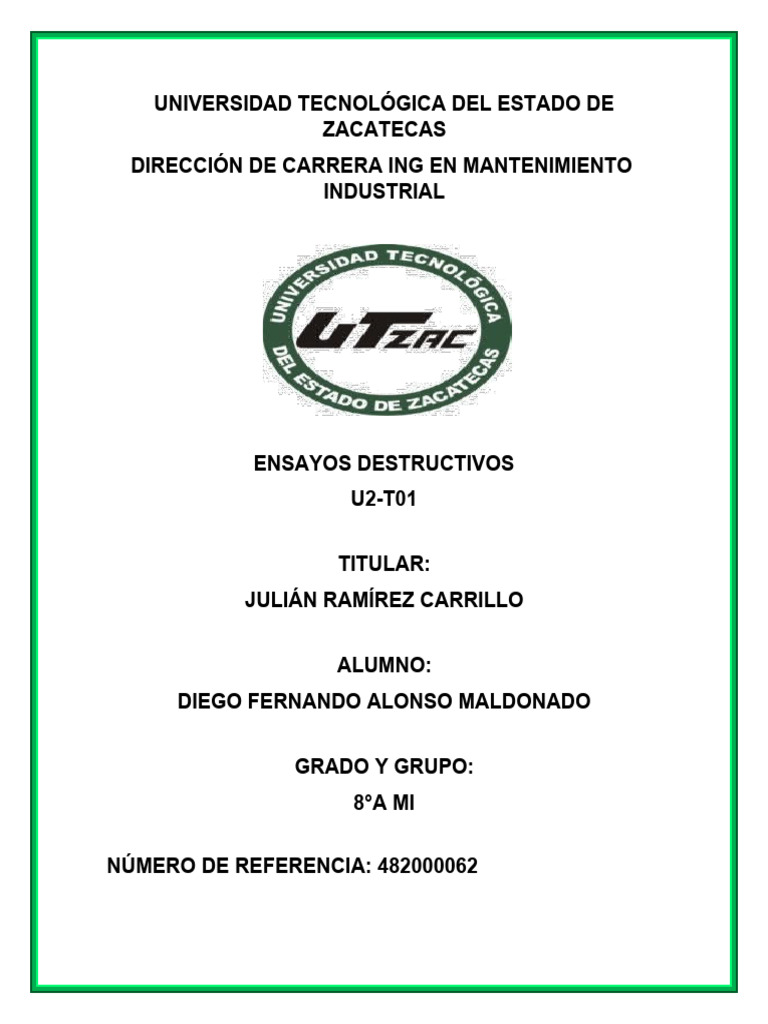 U2-T01-Ed - 8a-Alonso-Mdo-Diego Fdo PDF | PDF | Tratamiento a base de calor | Acero