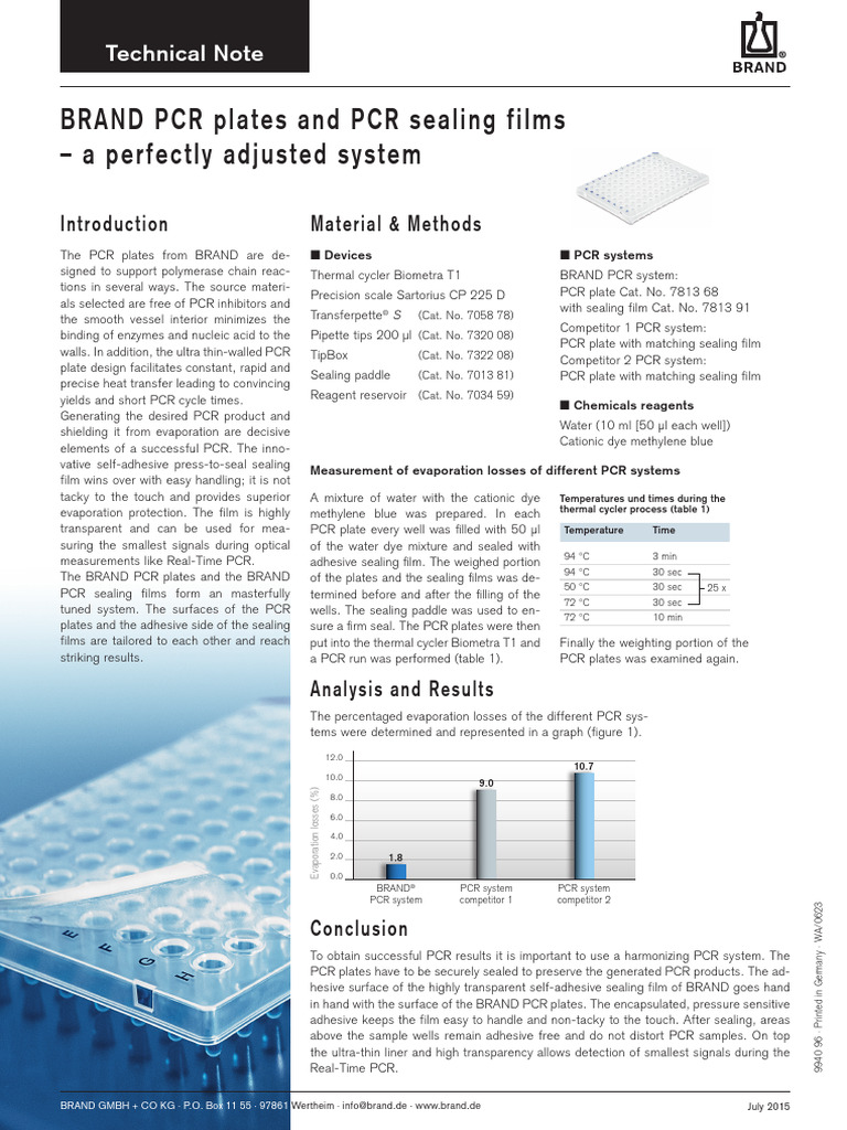 PCR System | PDF | Polymerase Chain Reaction | Chemistry