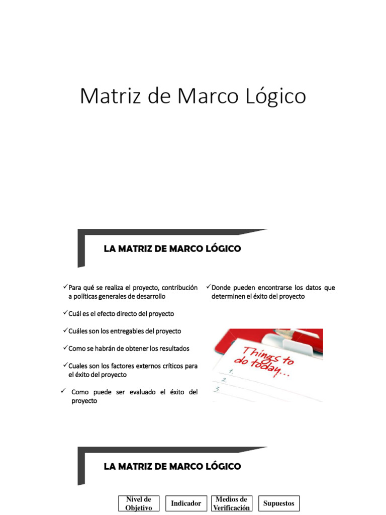 Matriz de Marco Lógico | PDF