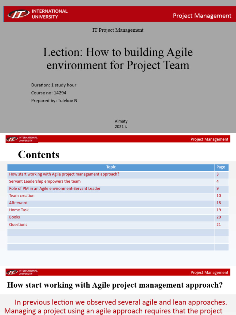 How To Building Agile Environment For Project Team - Rev.c | PDF | Agile Software Development ...