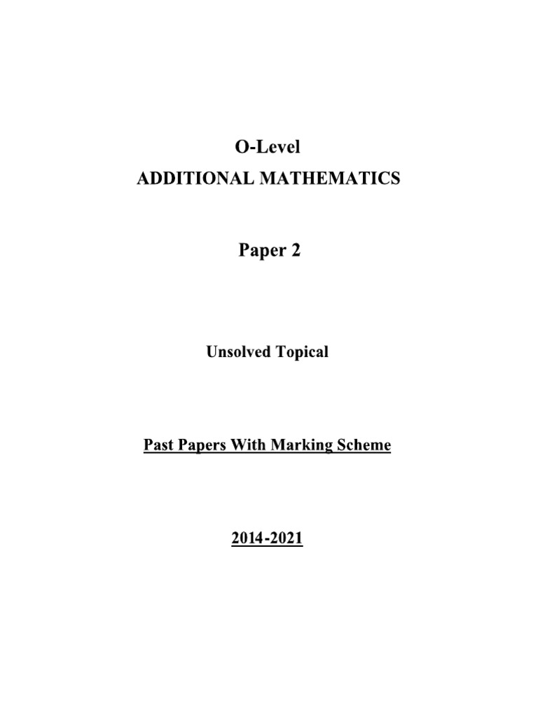 O-Level_Add_Math_P2 | PDF