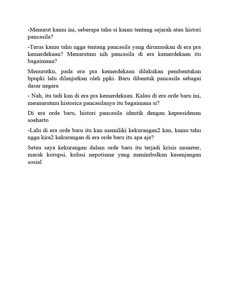 Skrip Jawaban Wawancara | PDF Skrip Jawaban Wawancara | PDF