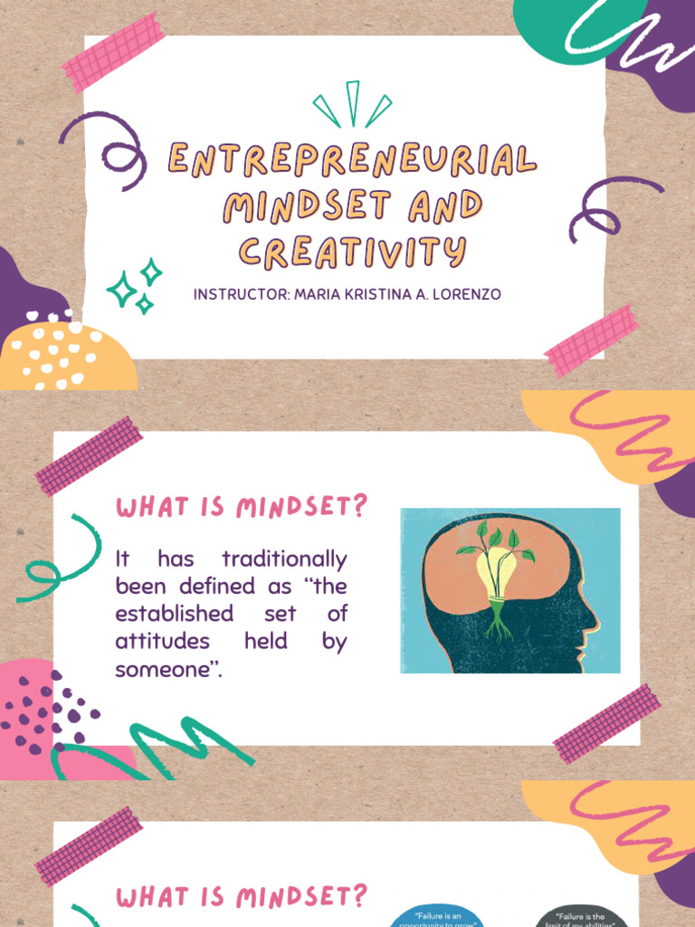 Entrepreneurial Mindset and Creativity | PDF | Mindset | Motivation