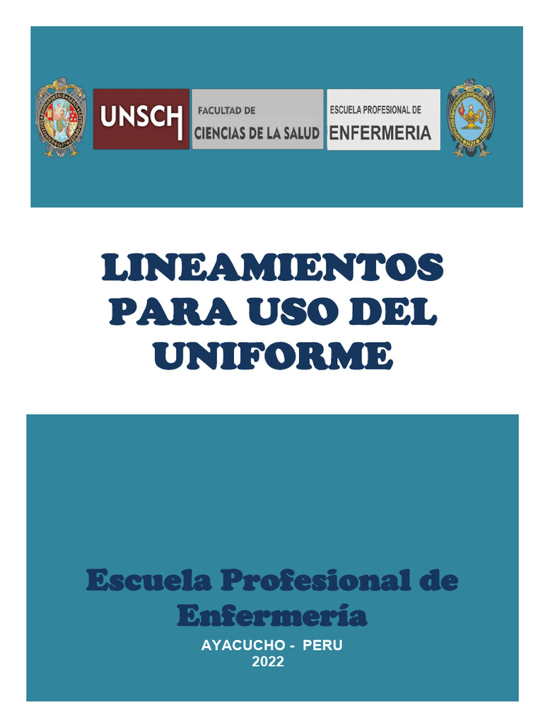 Lineamientos Para Uso Del Uniforme | PDF | Enfermería | Pantalones Lineamientos Para Uso Del Uniforme | PDF | Enfermería | Pantalones