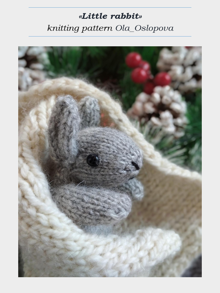 Knitting Pattern: Little Rabbit | PDF | Knitting | Animal Hair