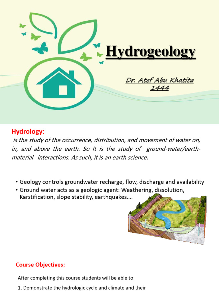Hydrogeology 1 | PDF | Aquifer | Porosity