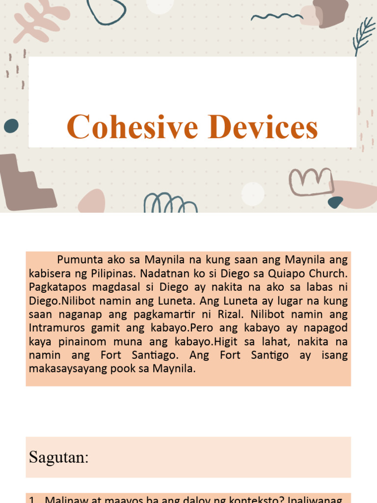 Cohesive Devices | PDF