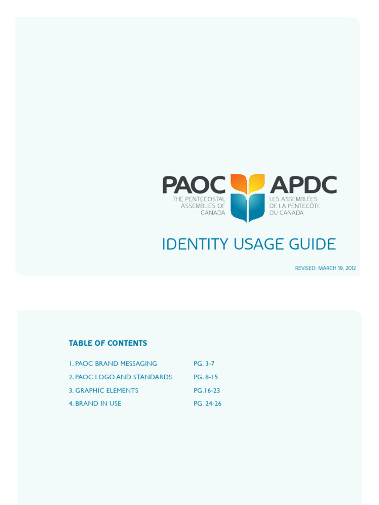 Paoc Identity Usage Guide (Brand Book) | PDF | Jesus | Brand
