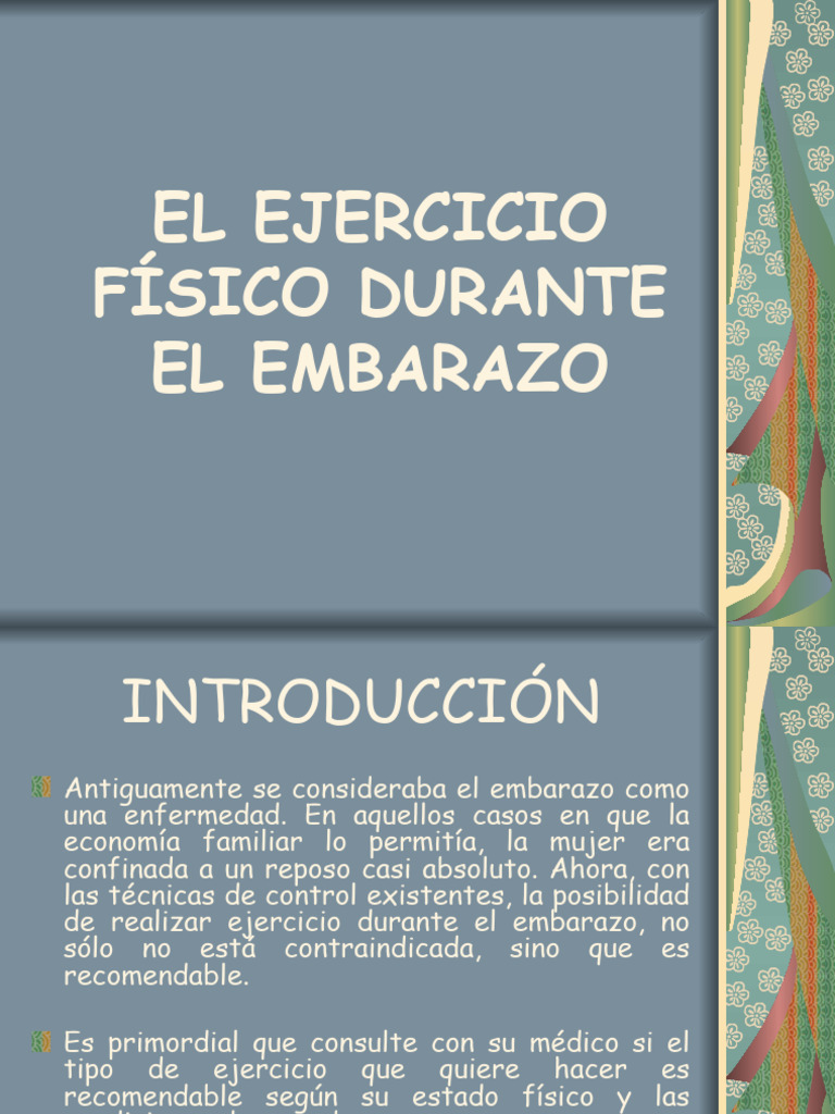 EMBARAZO Y EJERCICIO | PDF | El embarazo | Parto