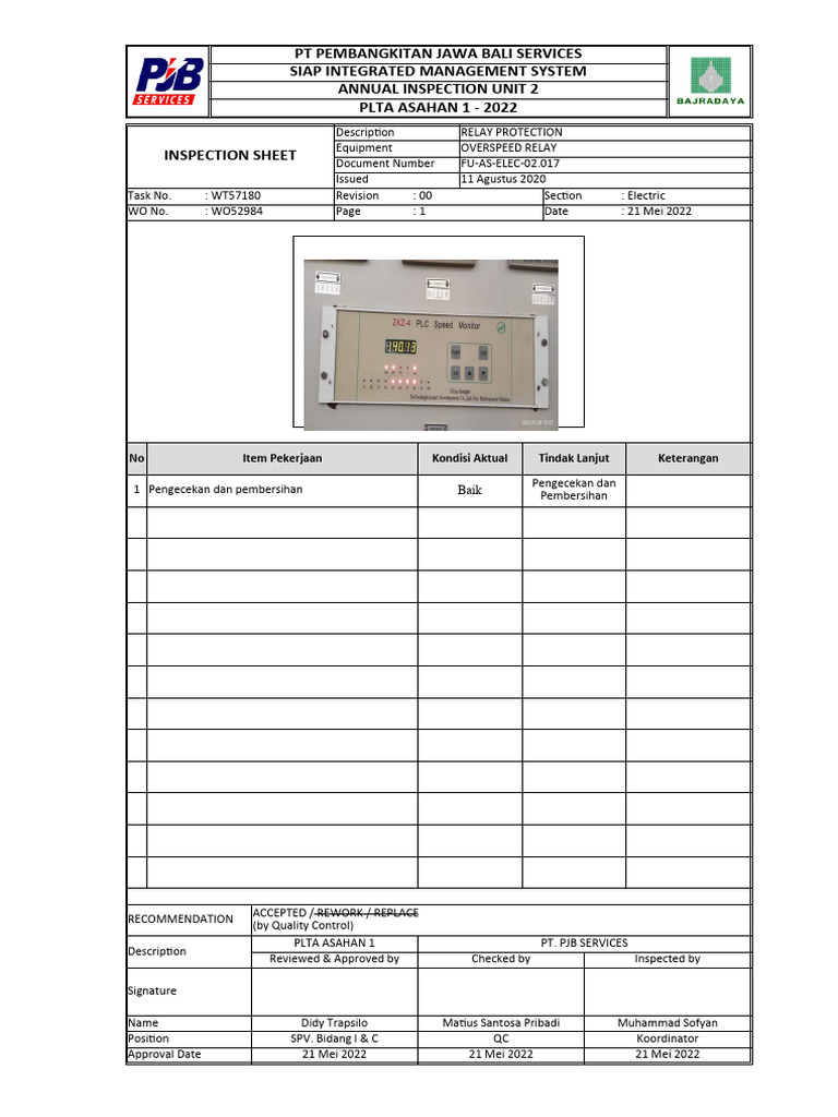 Overspeed Relay | PDF | Quality | Evaluation