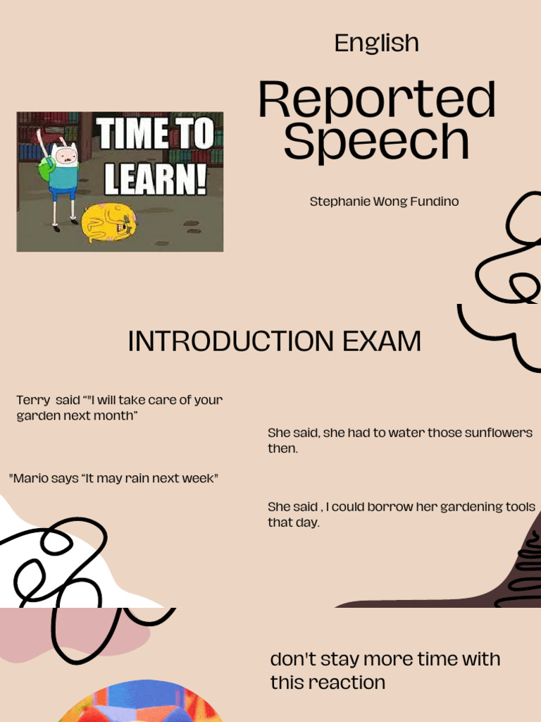 Reported Speech | PDF | Language Mechanics | Syntax