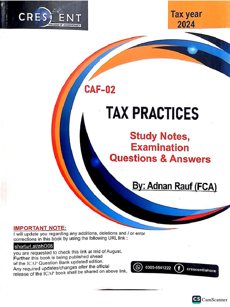 Tax Practices by Sir Adnan Rauf for March 2024 PDF | PDF