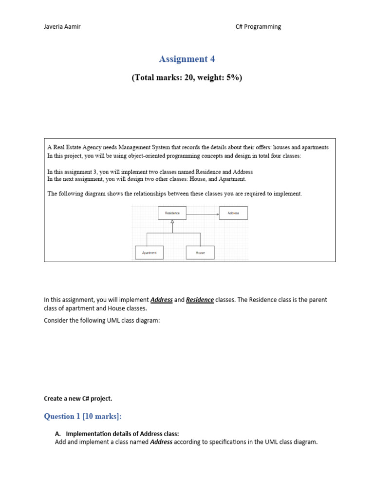 Assignment 4 C Pdf Class Computer Programming Programming 6293