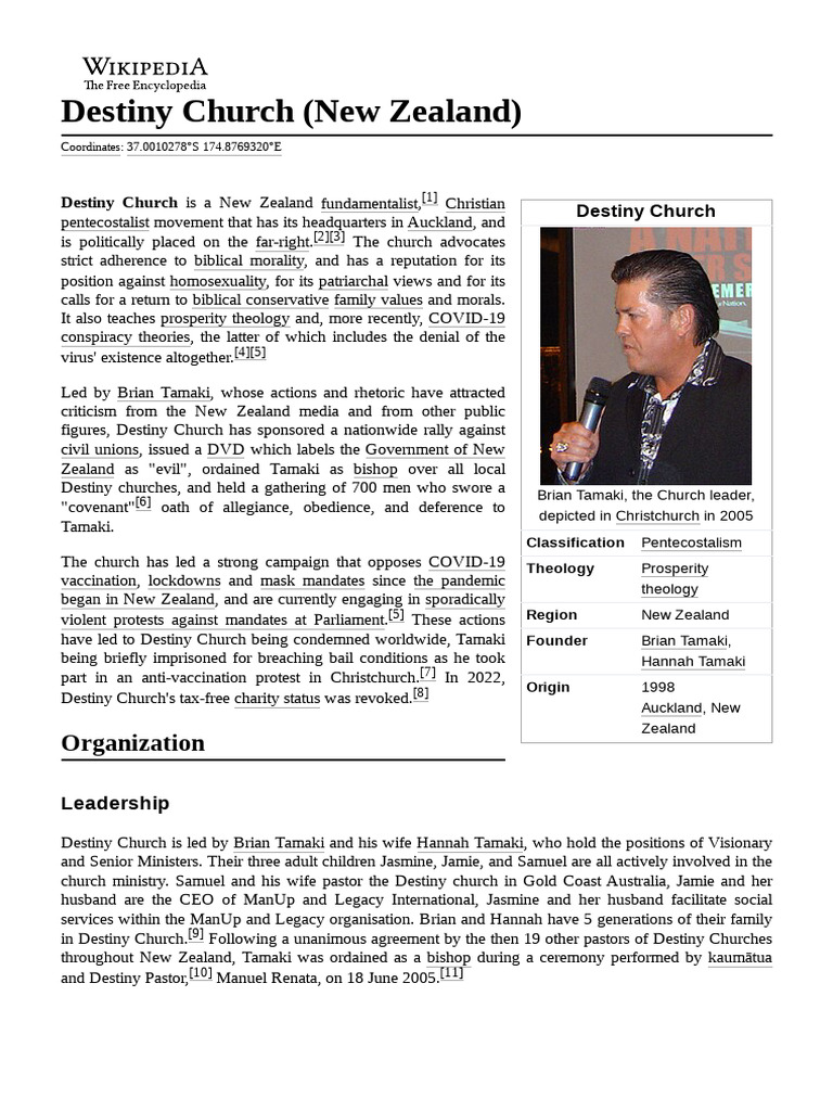 Destiny Church (New Zealand) | PDF