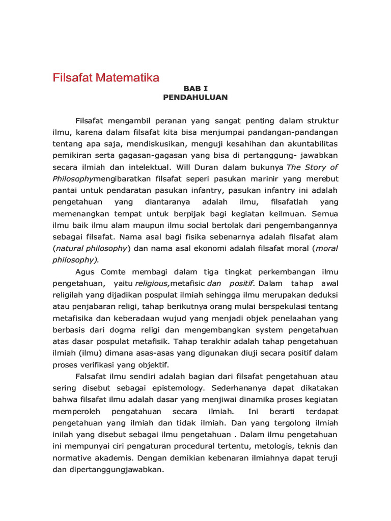 Filsafat Matematika | PDF