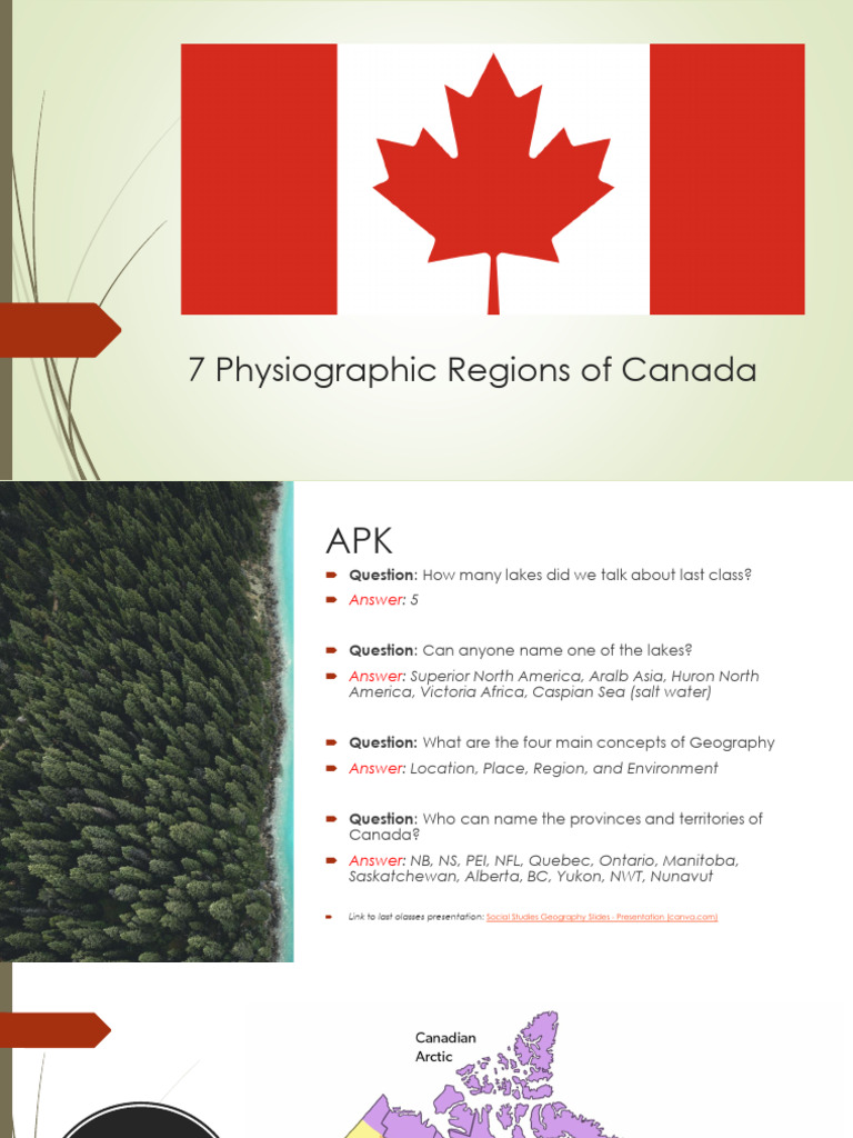 Overview of Canada's Physiographic Regions | PDF | Canada | Manitoba