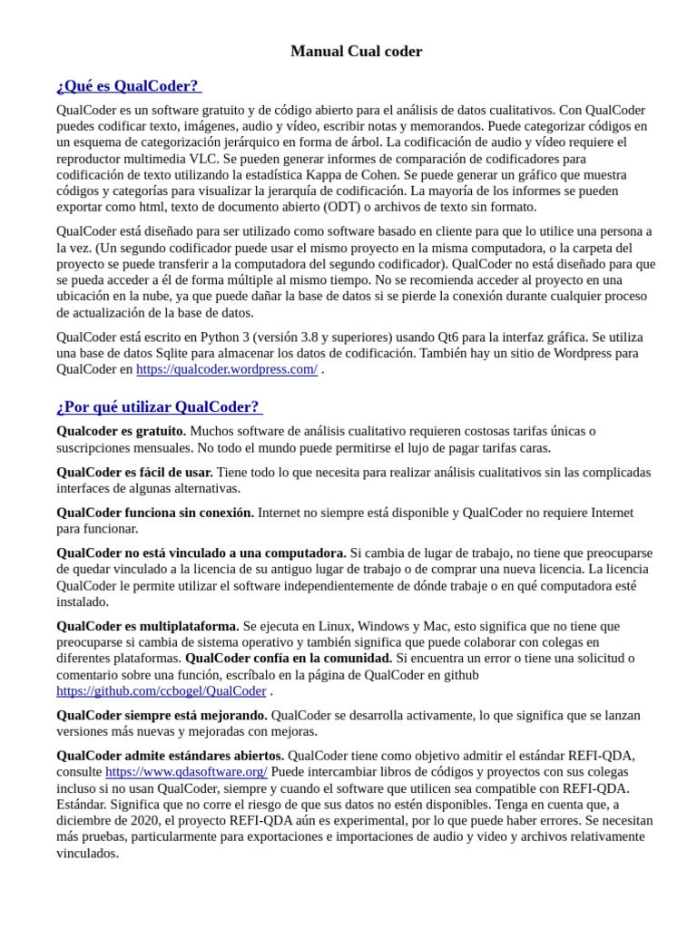 Manual Cual Coder | PDF | Archivo de computadora | Software