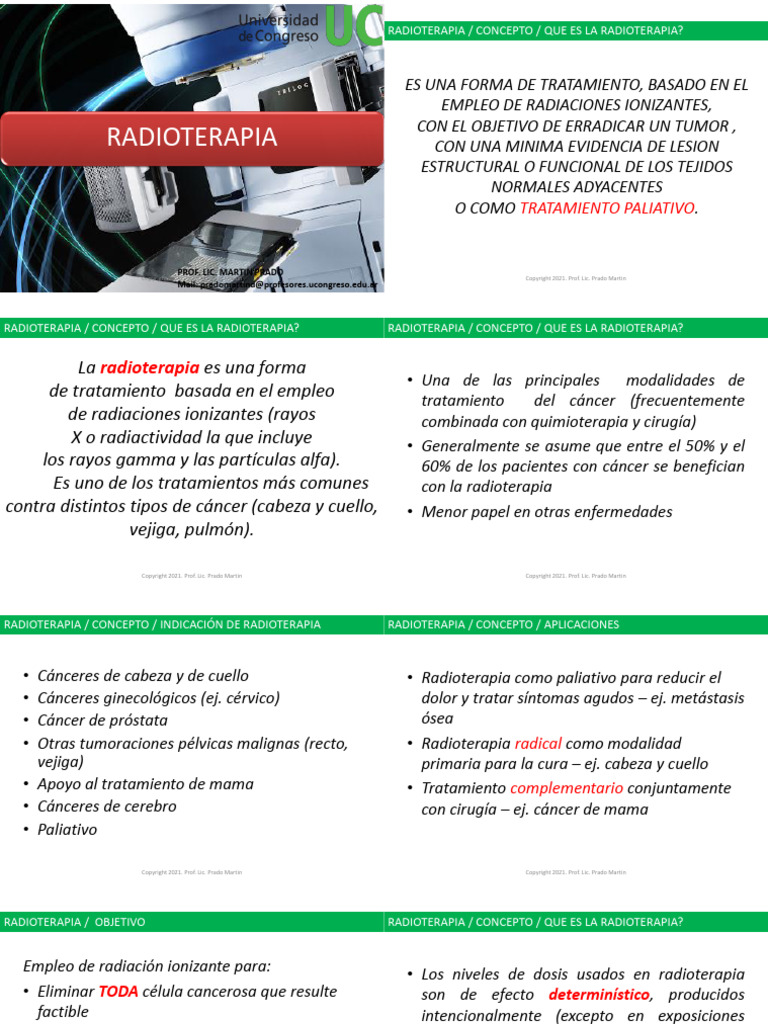 Radioterapia | PDF | Terapia de radiación | Cáncer