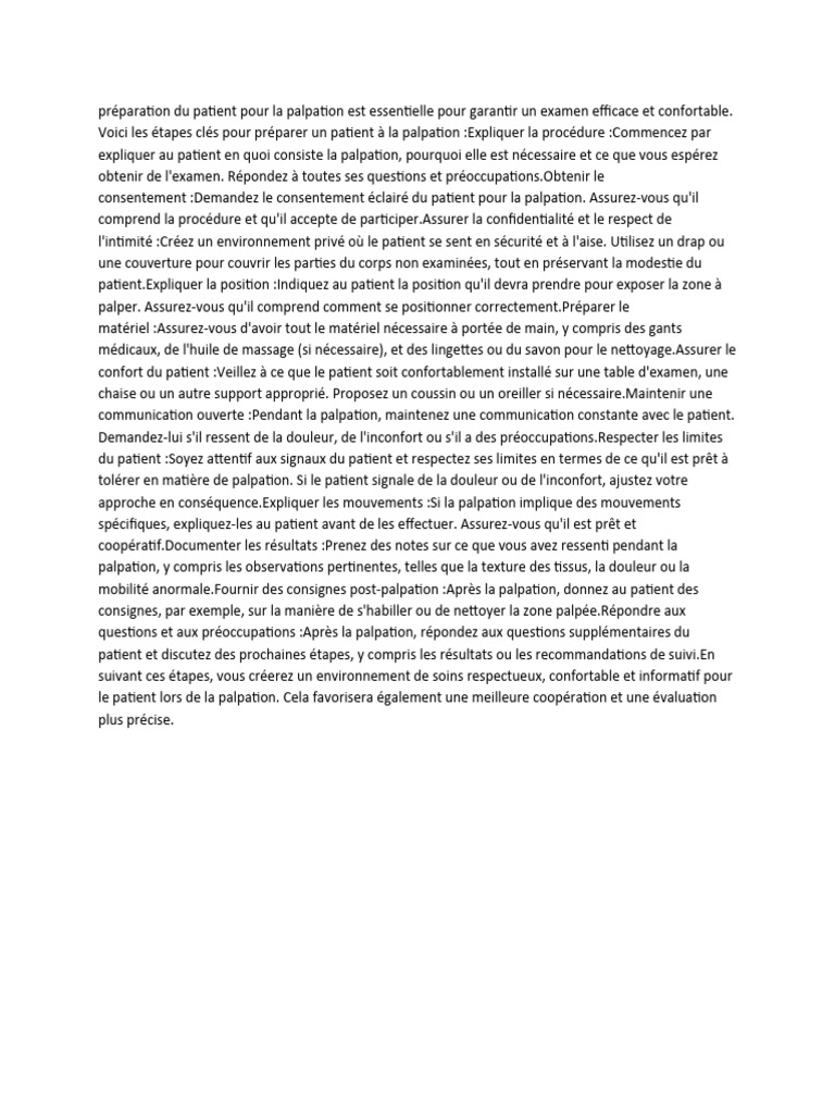 Préparation à la palpation médicale efficace | PDF | Obliger | Muscle ...