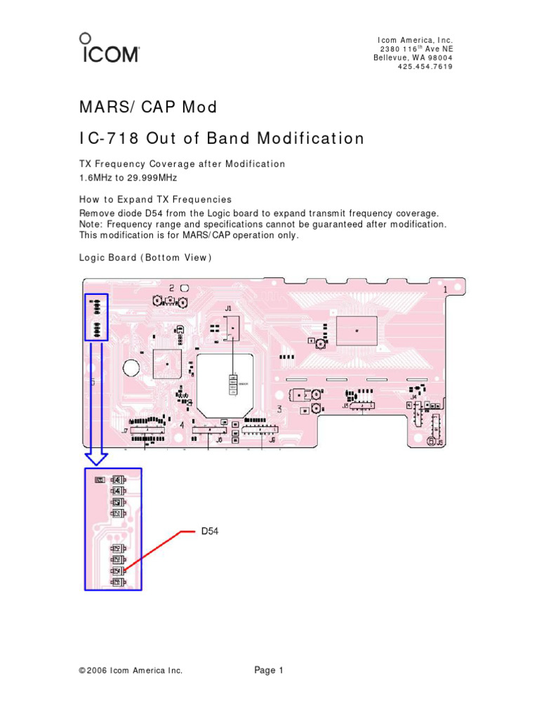 Icom 718 Mars Mod | PDF