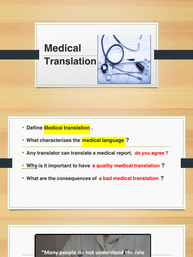 Scientific and Medical Translation | PDF