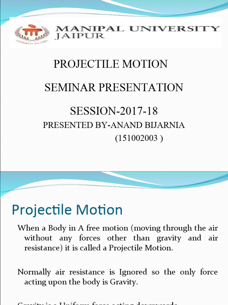 Projectile Motion 2 | PDF | Acceleration | Projectiles