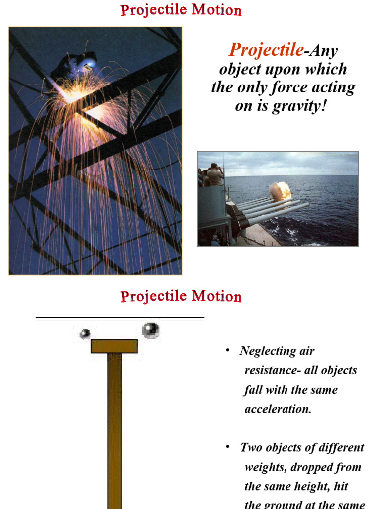 Projectile Motion 1 | PDF | Projectiles | Acceleration