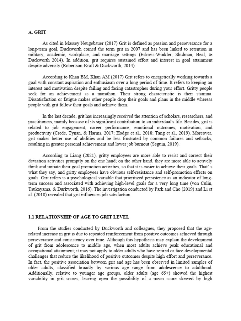 RRL-compiled | PDF | Grit (Personality Trait) | Job Satisfaction RRL-compiled | PDF | Grit (Personality Trait) | Job Satisfaction