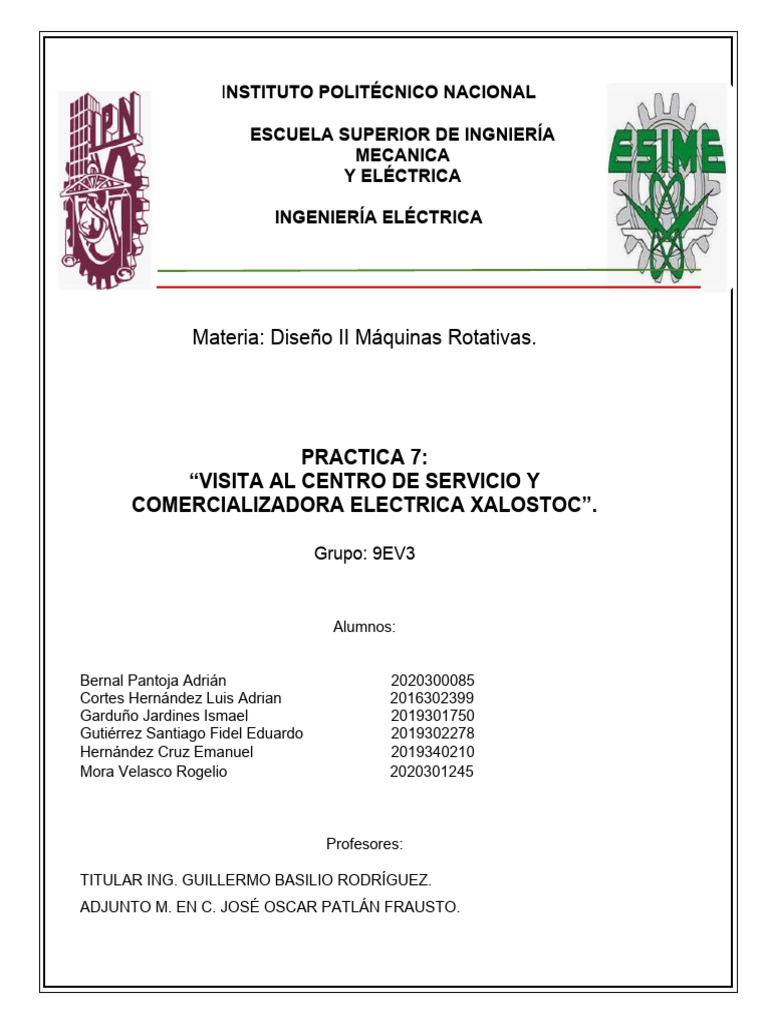 Practica 7 | PDF | Ingenieria Eléctrica | Motores