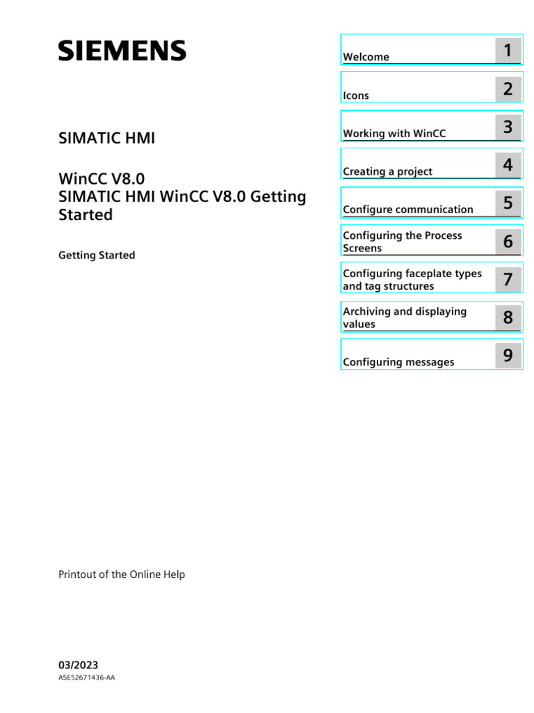 WinCC V8.0 SIMATIC HMI WinCC V8.0 Getting Started | PDF | Computers ...