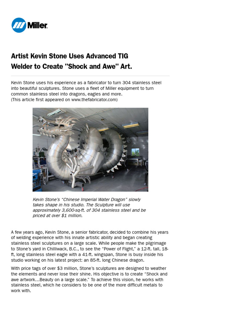 Artist Kevin Stone Uses Advanced TIG Welder To Create - Shock and Awe ... Artist Kevin Stone Uses Advanced TIG Welder To Create - Shock and Awe ...