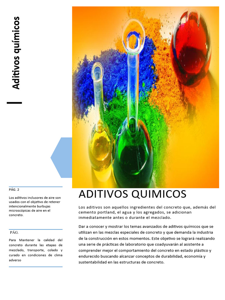 Aditivos químicos | PDF | Hormigón | Ciencias fisicas