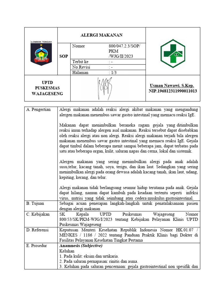 Alergi Ikan Laut dan Penanganannya | PDF