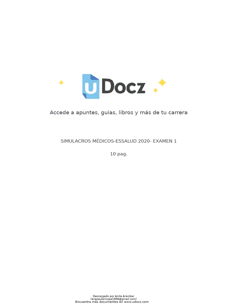 Simulacro Internado Es Salud 2020 | PDF