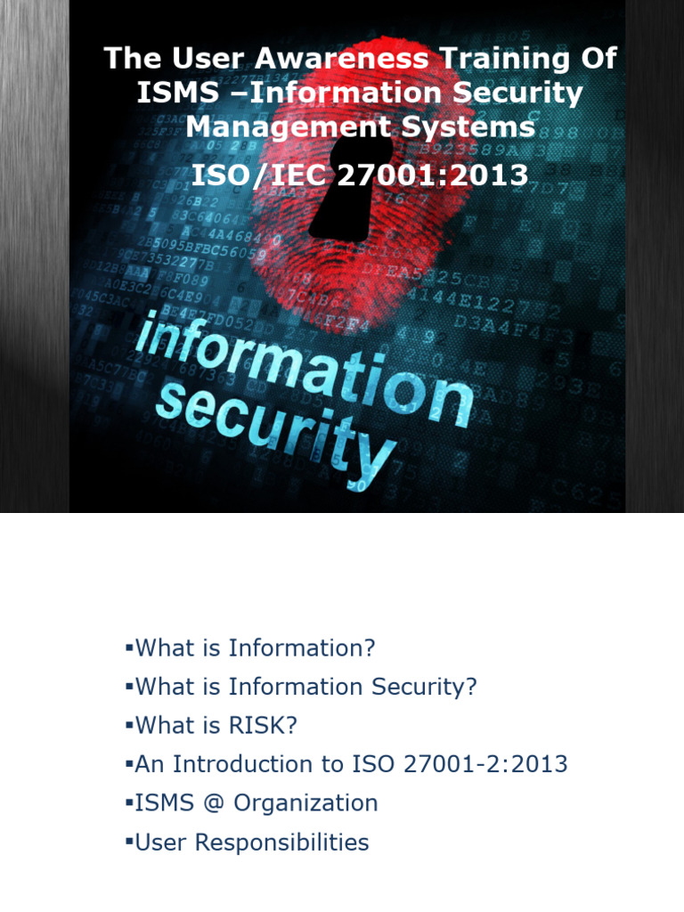 ISMS Refined Presentation Ver 2 | PDF | Information Security | Computer ...